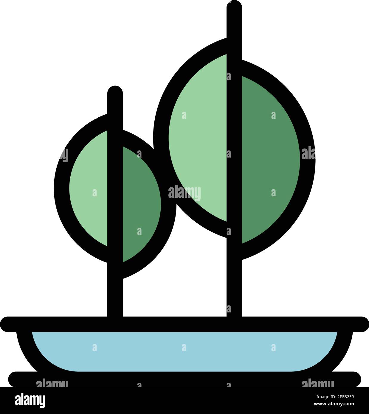 Flower soil pot icon. Outline Flower soil pot vector icon for web ...