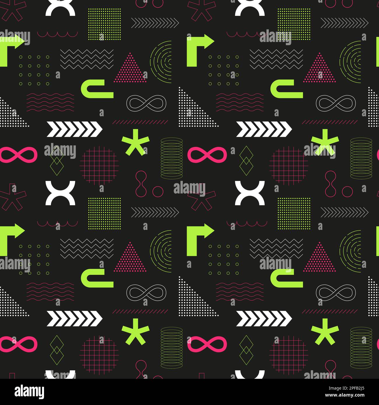 Seamless futuristic geometric cyberpunk pattern Stock Vector Image ...