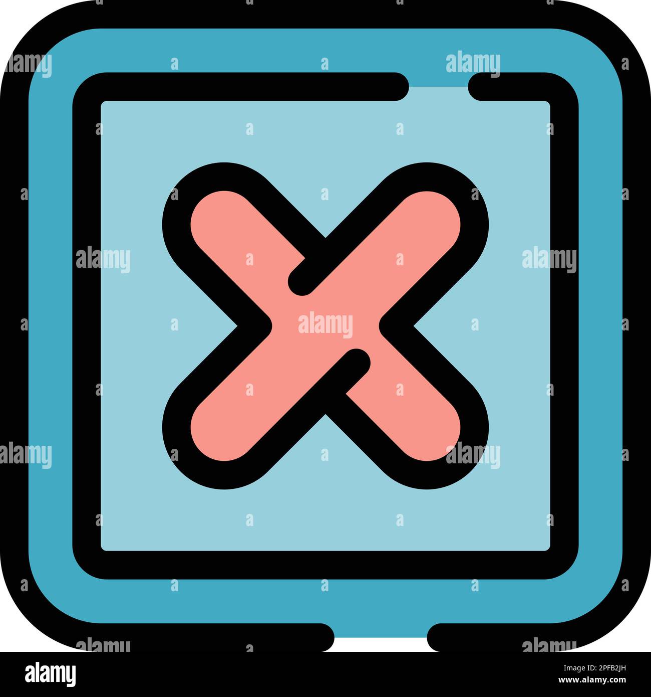 Delete button icon. Outline delete button vector icon for web design ...