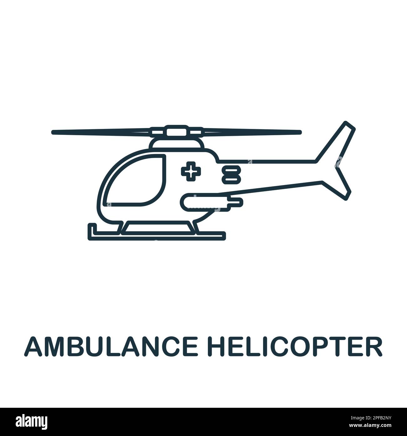 Ambulance Helicopter line icon. Simple element from healthcare ... Ambulance Helicopter line icon. Simple element from healthcare ...