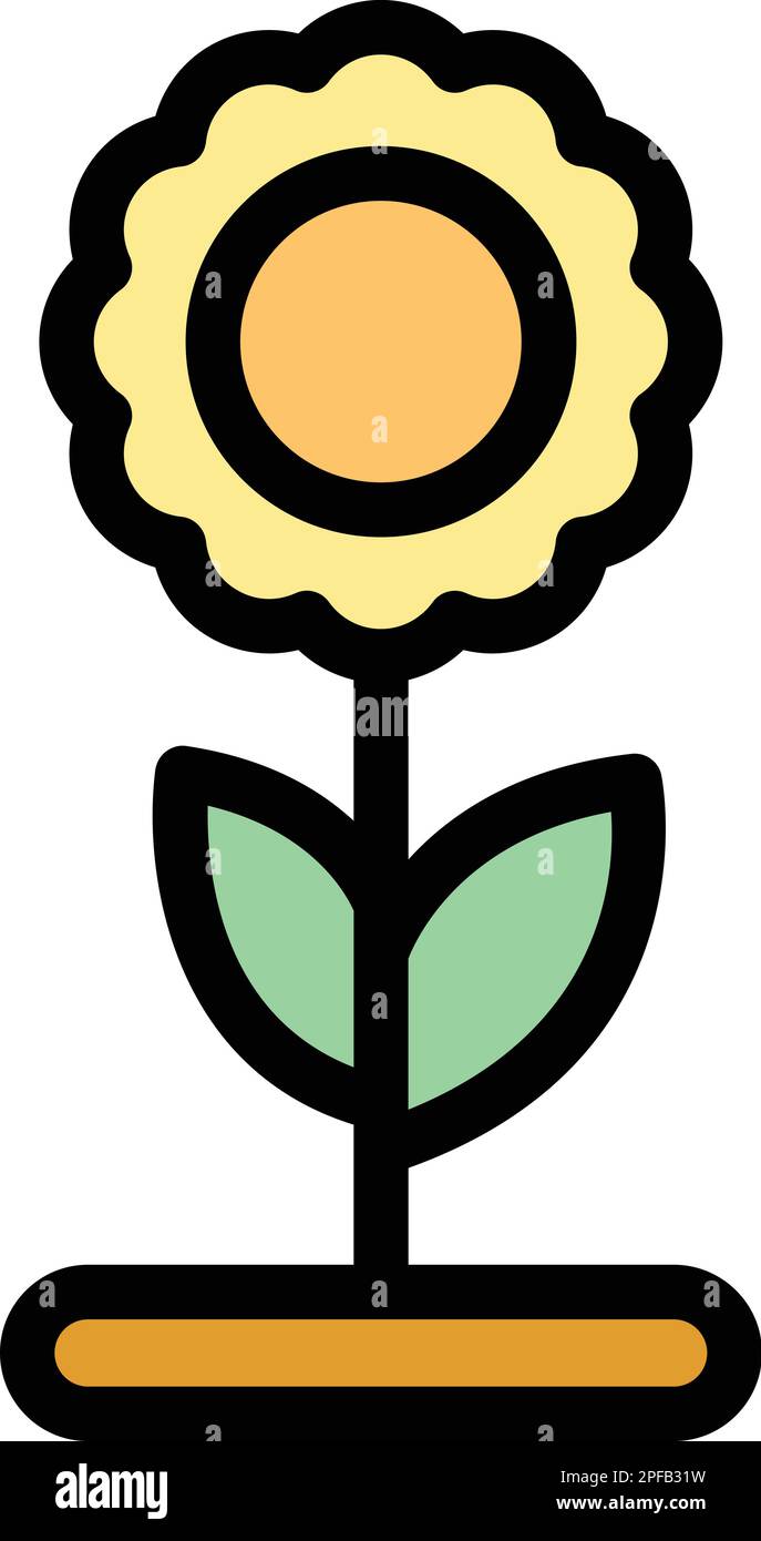 Garden flower icon. Outline Garden flower vector icon for web design isolated on white ...