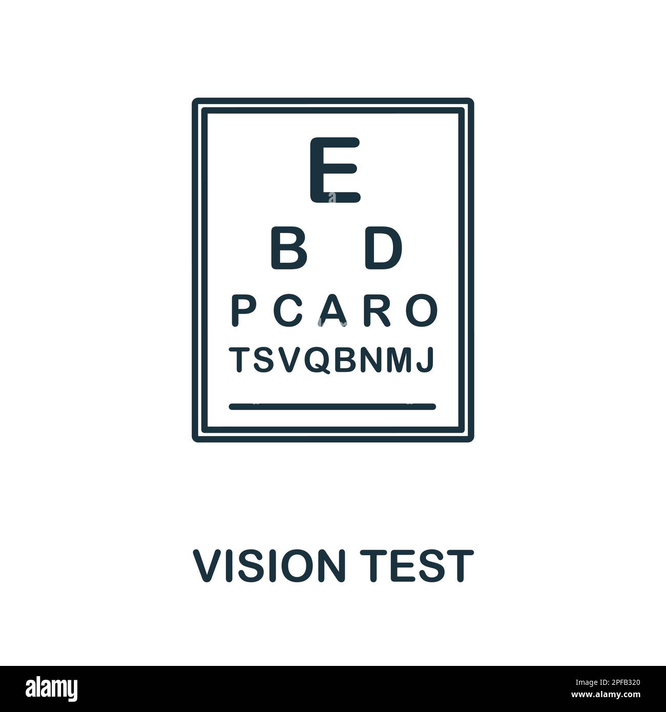 Vision Test line icon. Simple element from healthcare collection ...