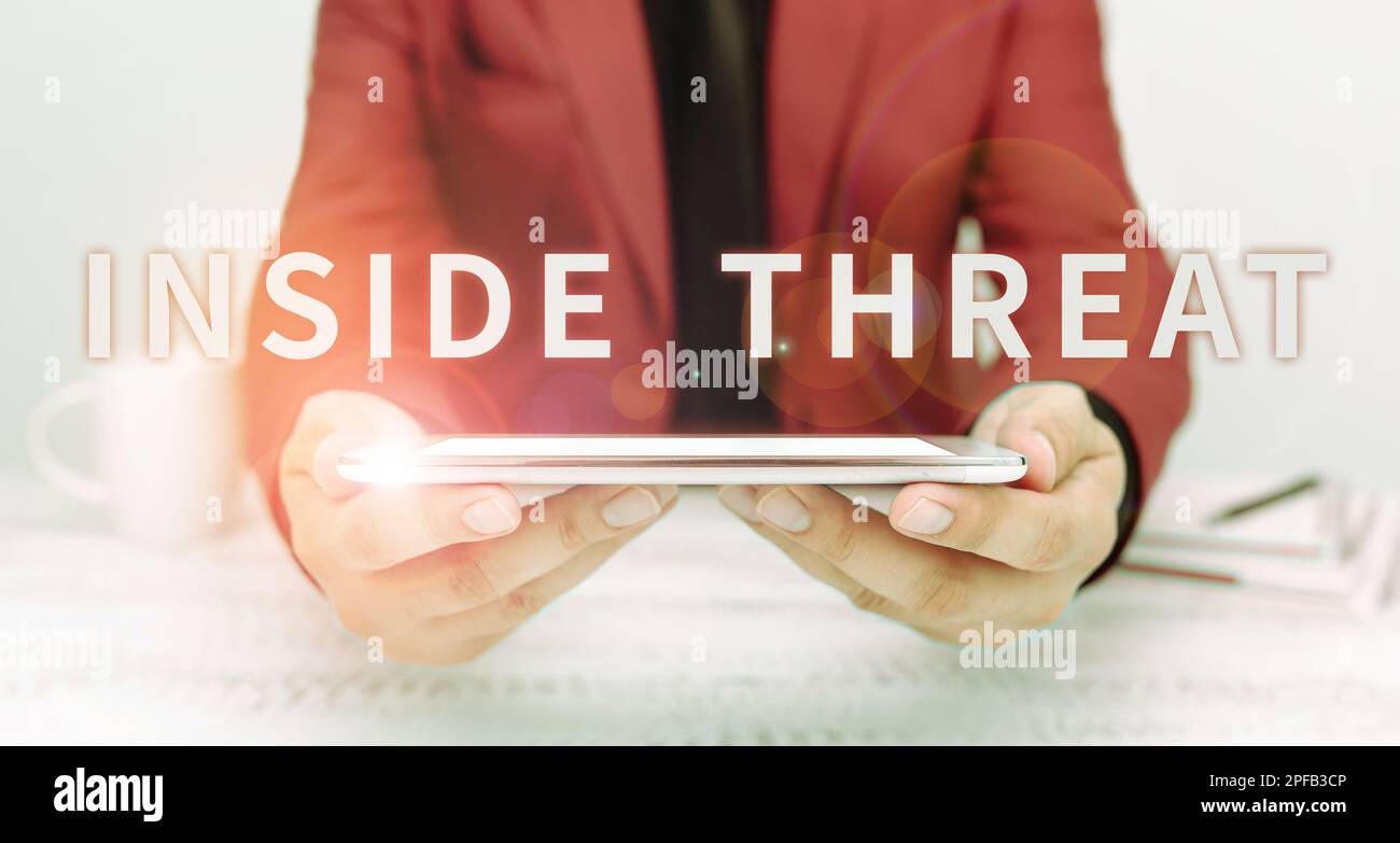 Conceptual display Inside Threat. Word Written on Information that only ... Conceptual display Inside Threat. Word Written on Information that only ...
