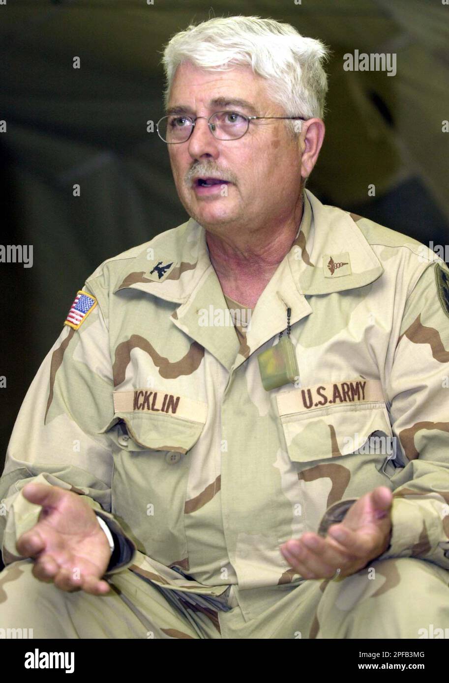 Col. Thomas Hicklin, who heads the U.S. Army's 113th Combat Stress ...