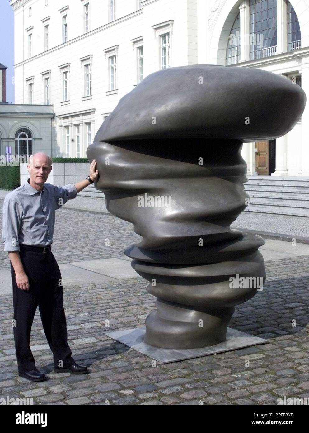 British artist Anthony Cragg poses with one of his sculptures (untitled ...