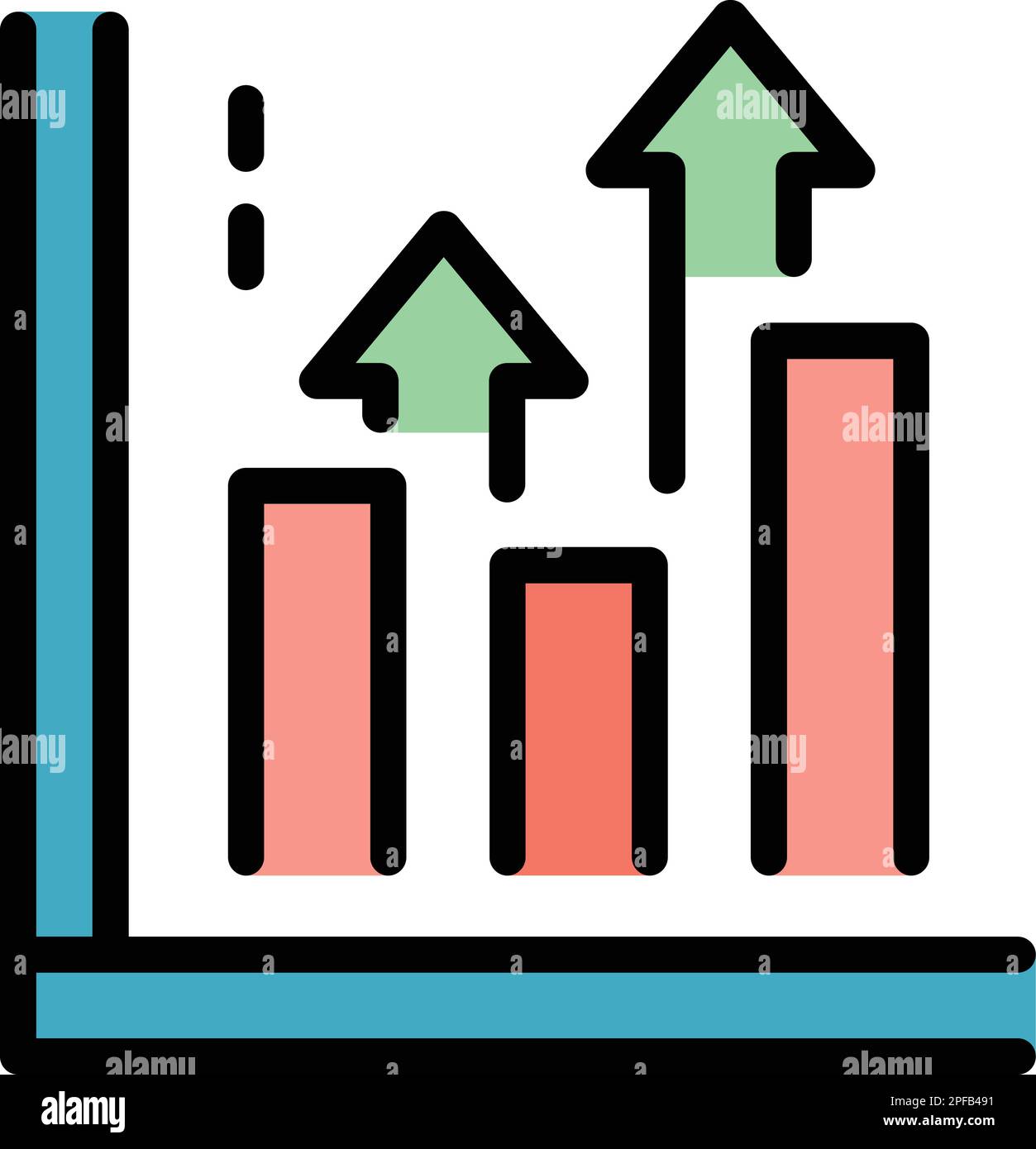 Manager graph chart icon. Outline Manager graph chart vector icon for ...