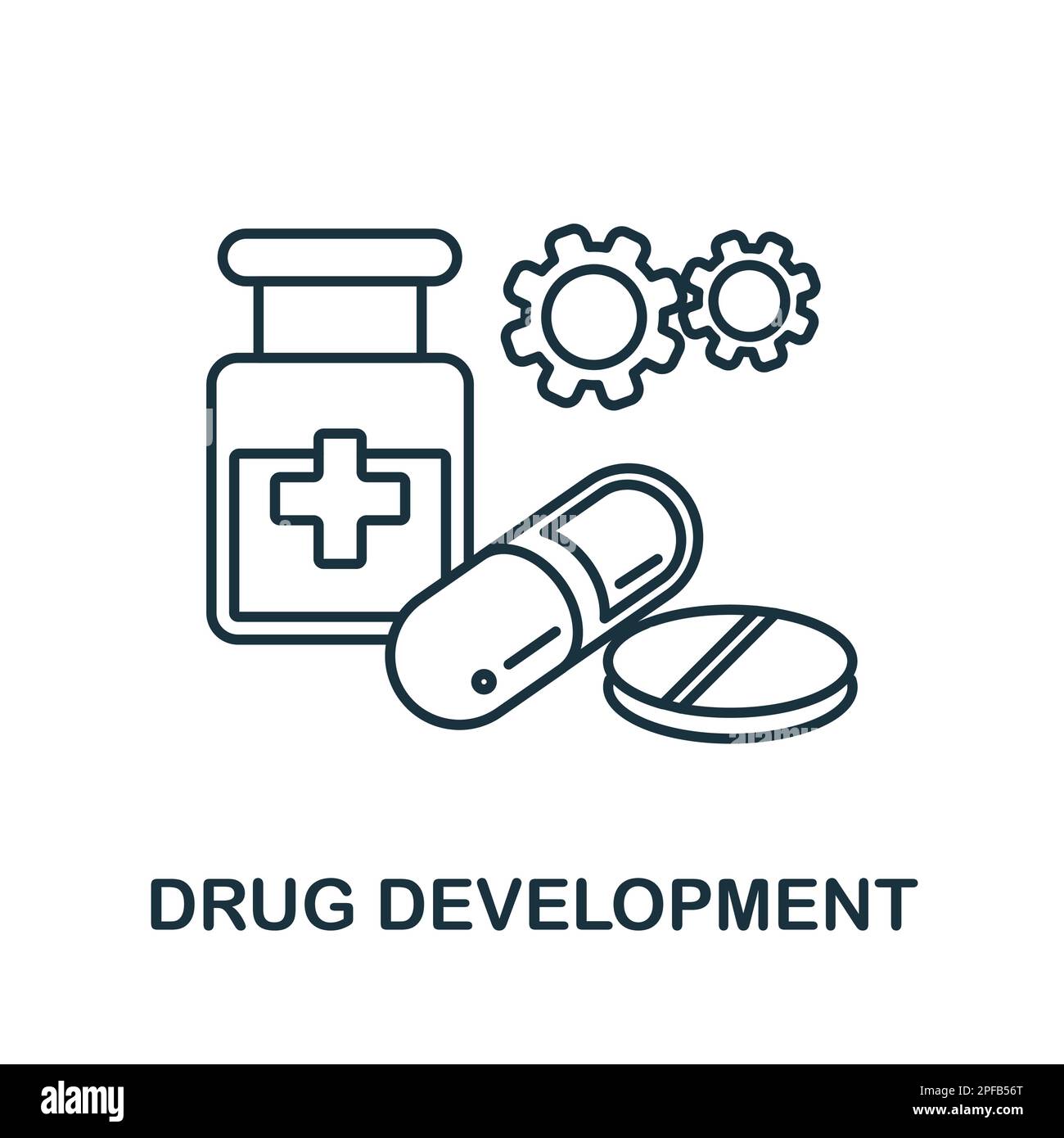 Drug Development outline icon. Simple element from healthcare ... Drug Development outline icon. Simple element from healthcare ...