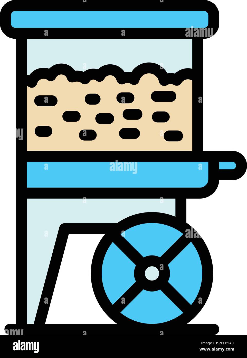 Street popcorn machine icon. Outline street popcorn machine vector icon ...