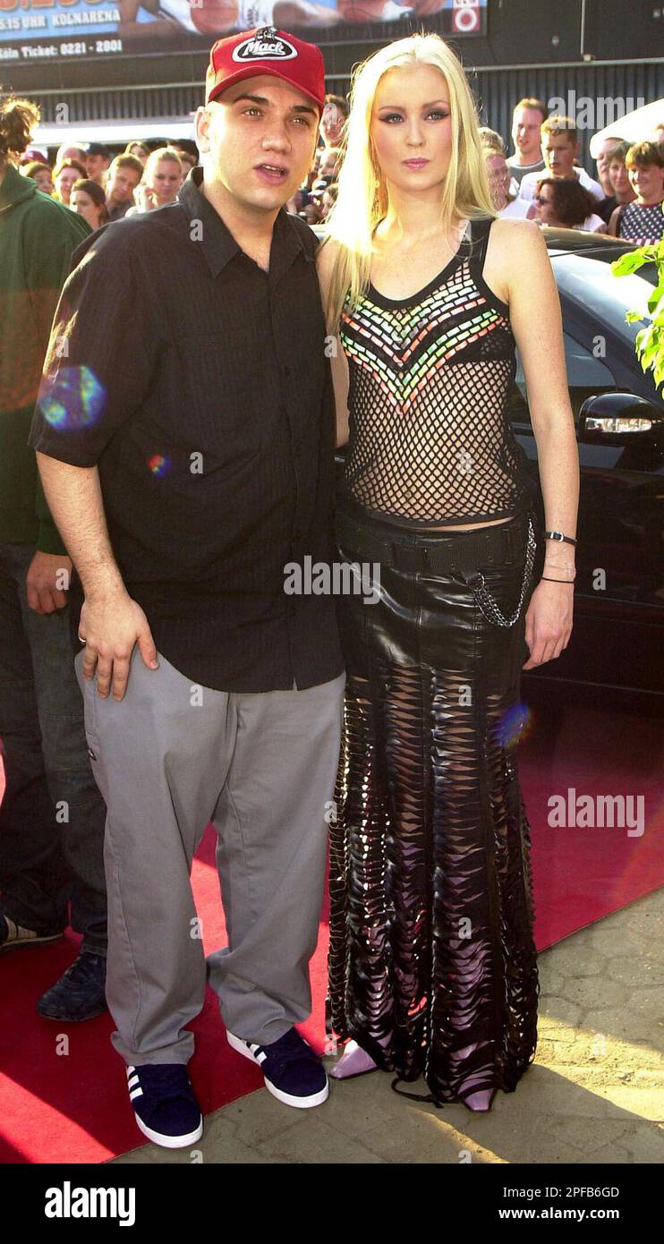 Jimmy Pop, left, singer of US band Bloodhound Gang and singer of ...