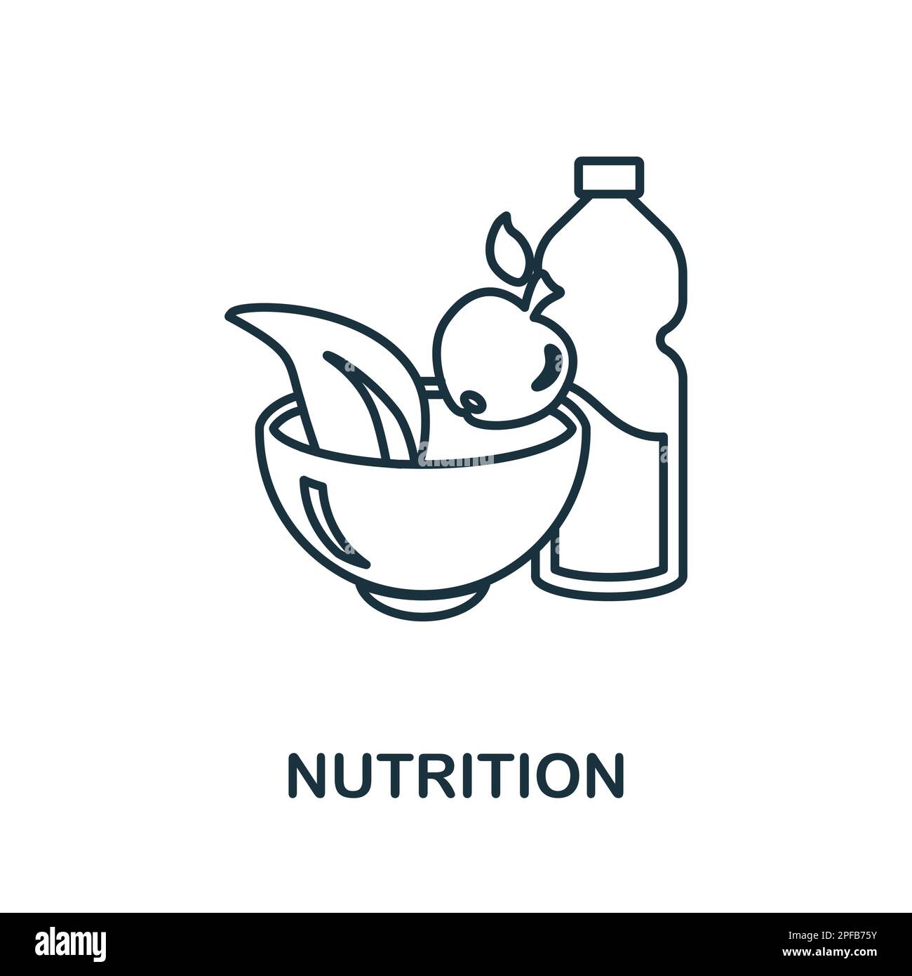 Nutrition line icon. Monochrome simple Nutrition outline icon for ...