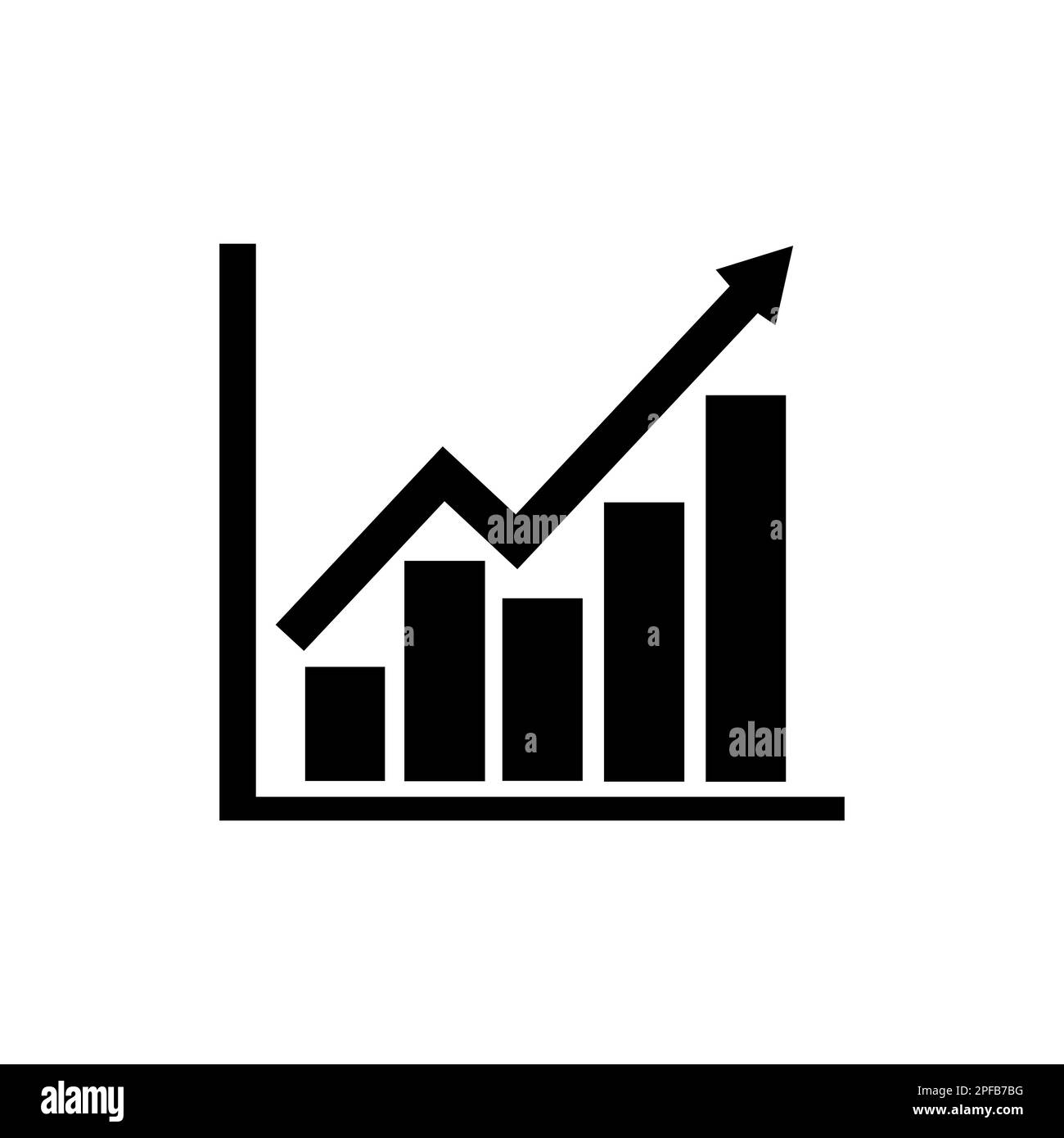 Bar graphic icon black. Perfect Black pictogram illustration. Business ...