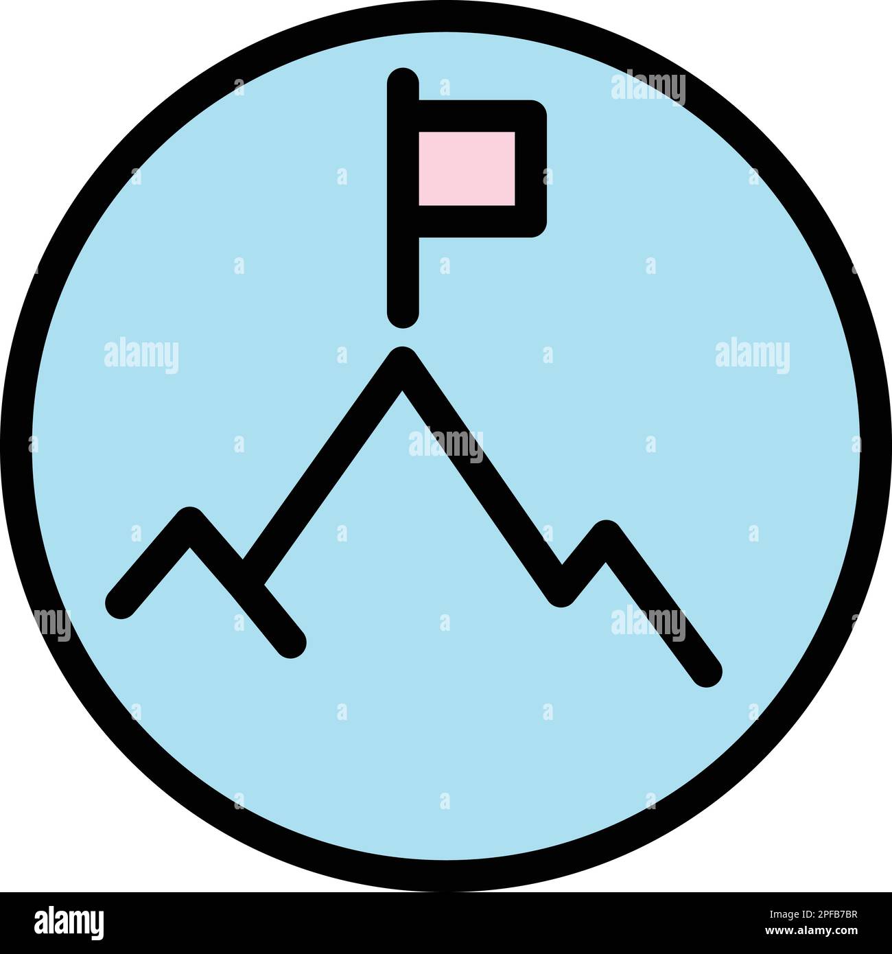 Target peak icon. Outline target peak vector icon for web design ...