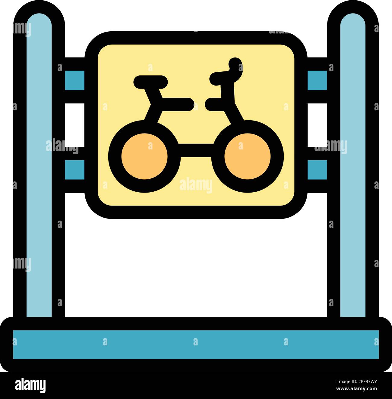 Bicycle parking icon. Outline bicycle parking vector icon for web ...