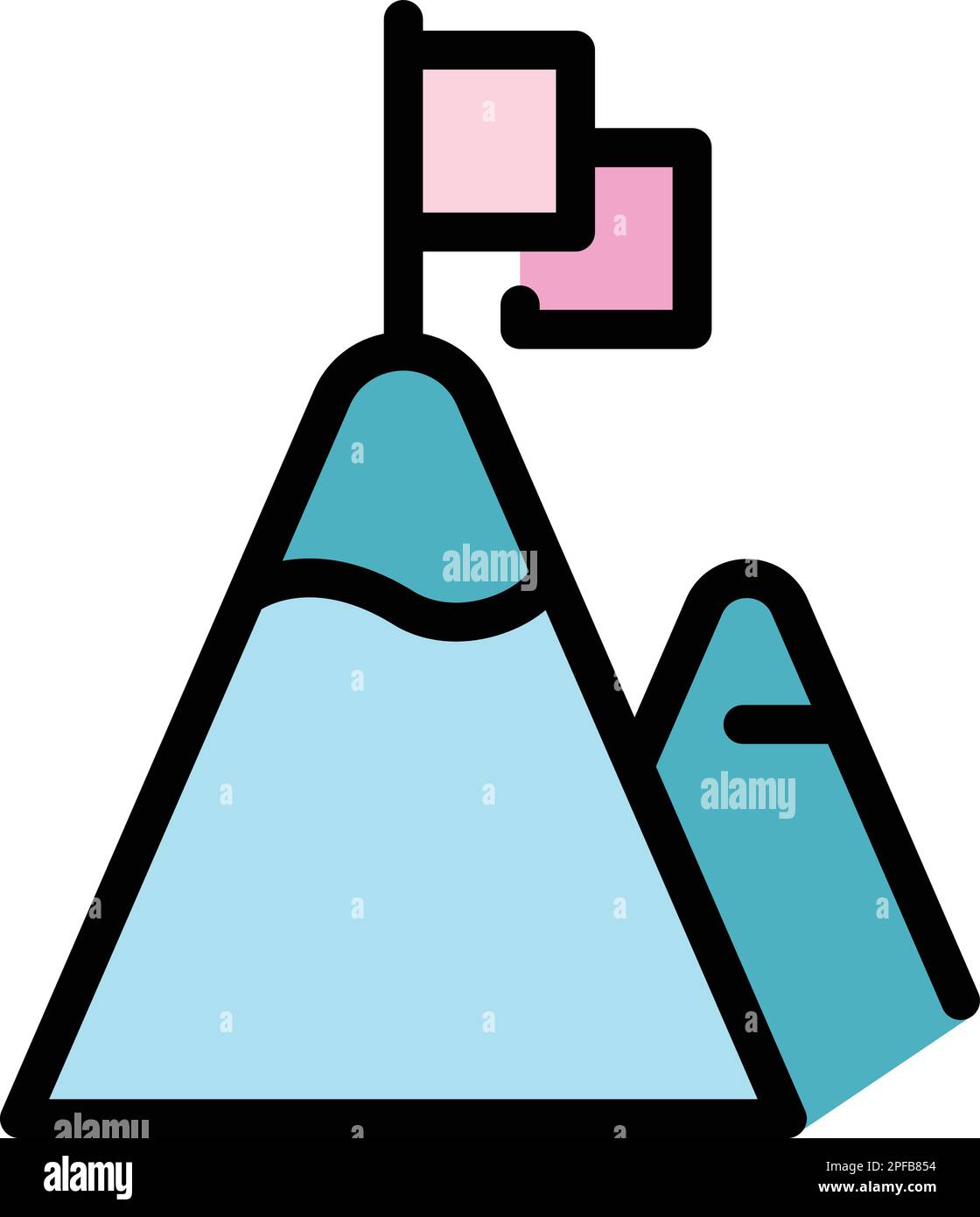 Mountain strategy icon. Outline mountain strategy vector icon for web ...