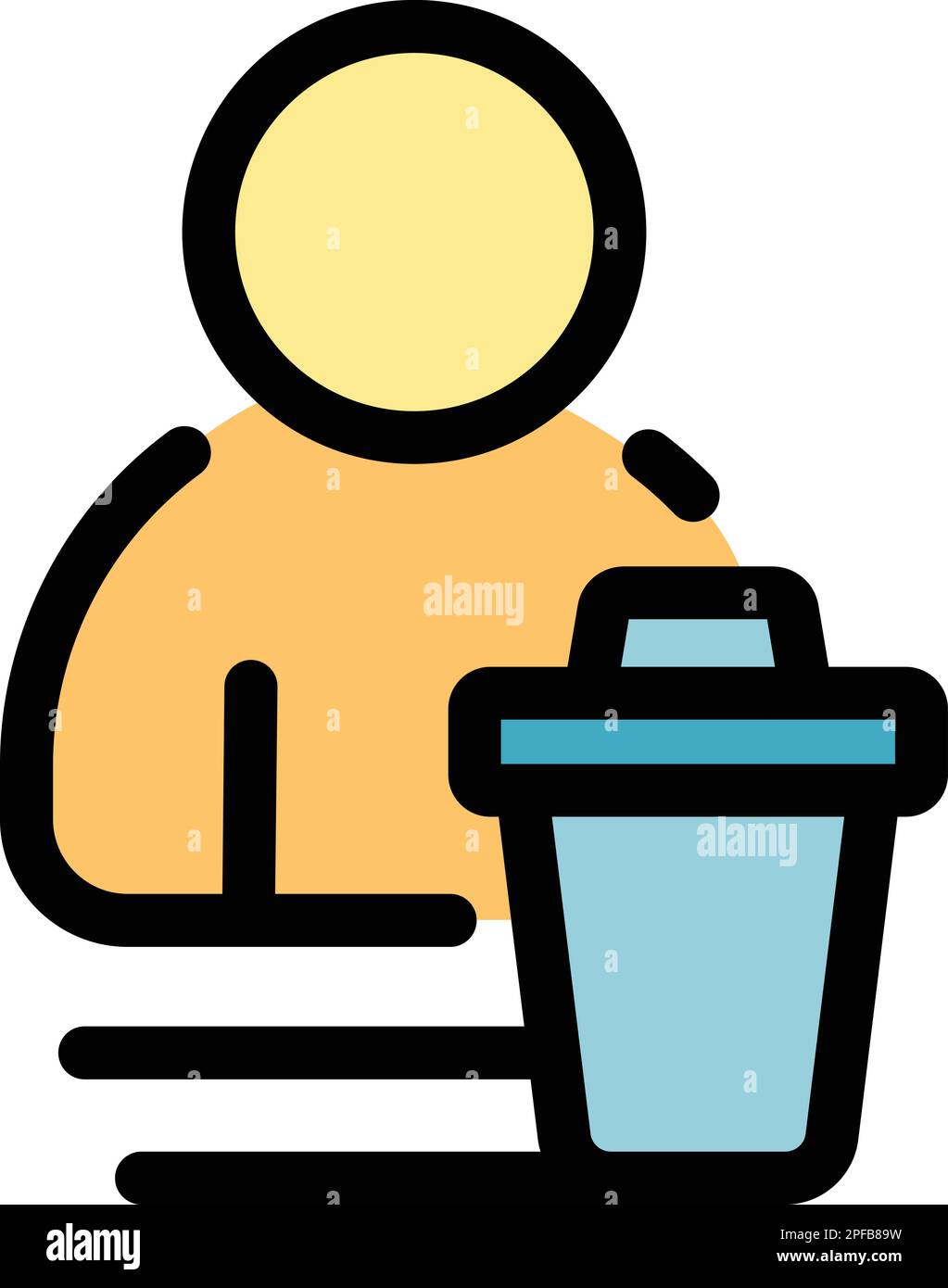 Delete profile icon. Outline delete profile vector icon for web design ...