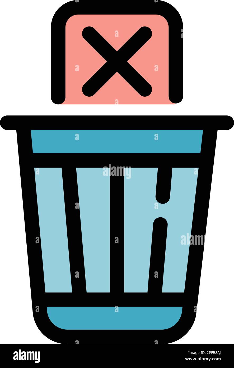 Digital trash icon. Outline digital trash vector icon for web design ...