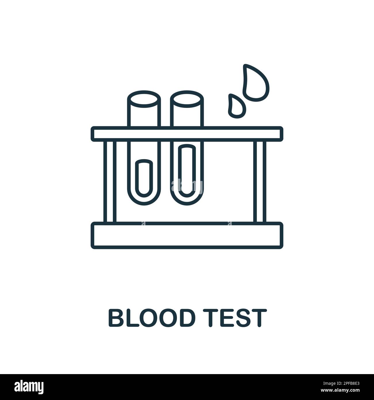 Blood Test line icon. Simple element from healthcare collection ...