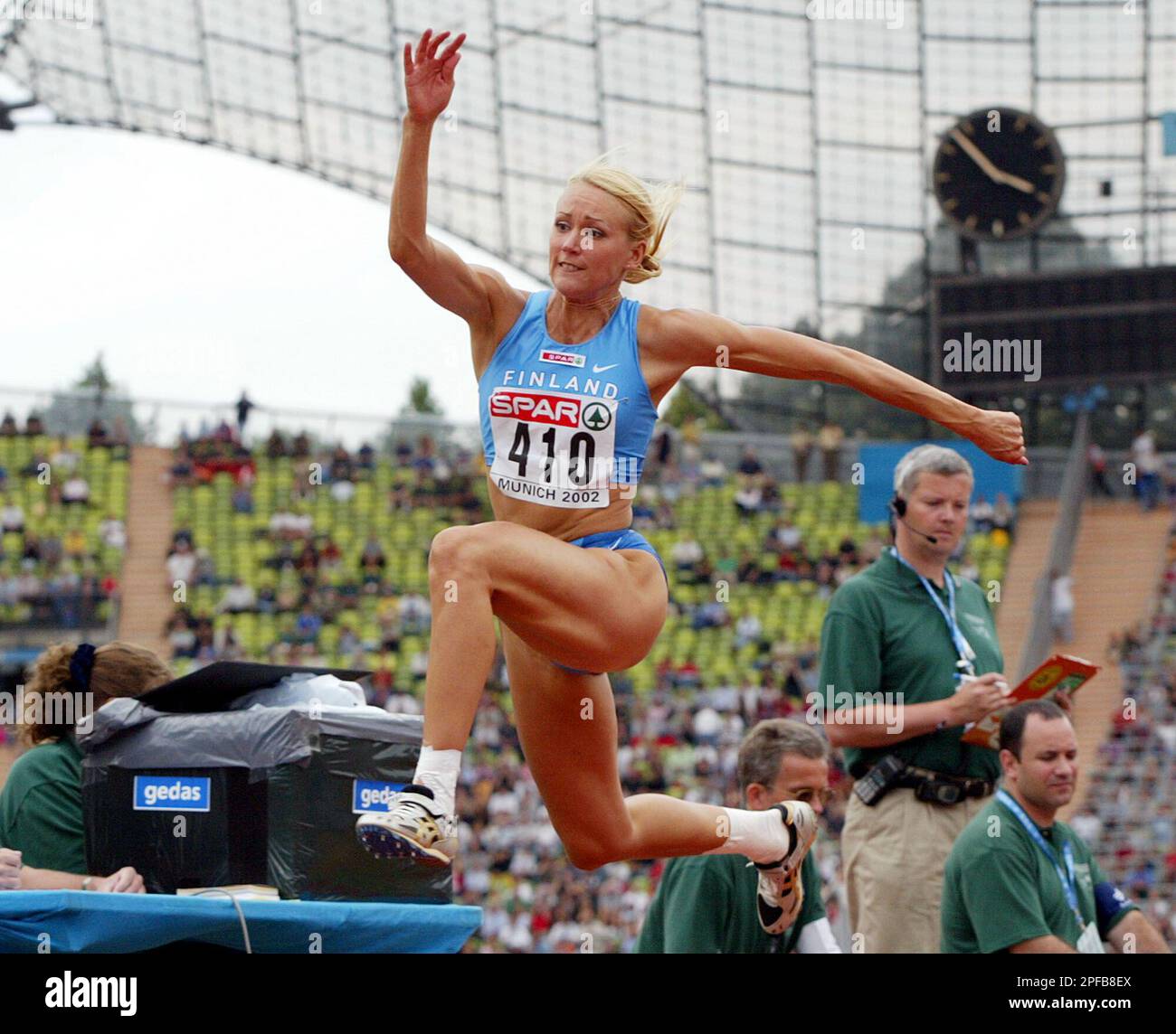 Finland's Heli Koivula competes in the final of the Women's triple jump ...