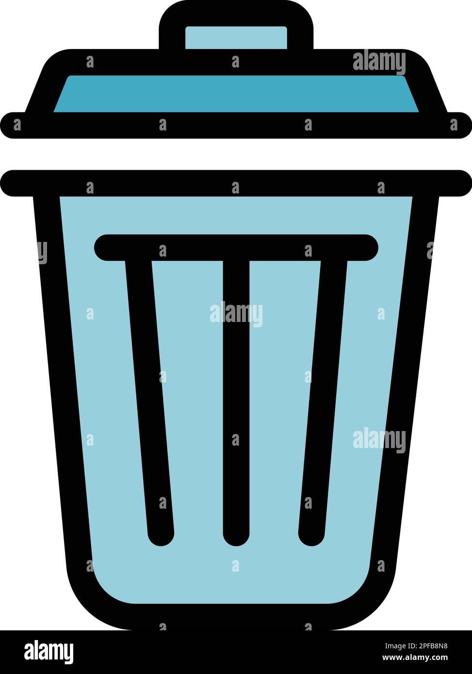 Computer trash icon. Outline computer trash vector icon for web design ...