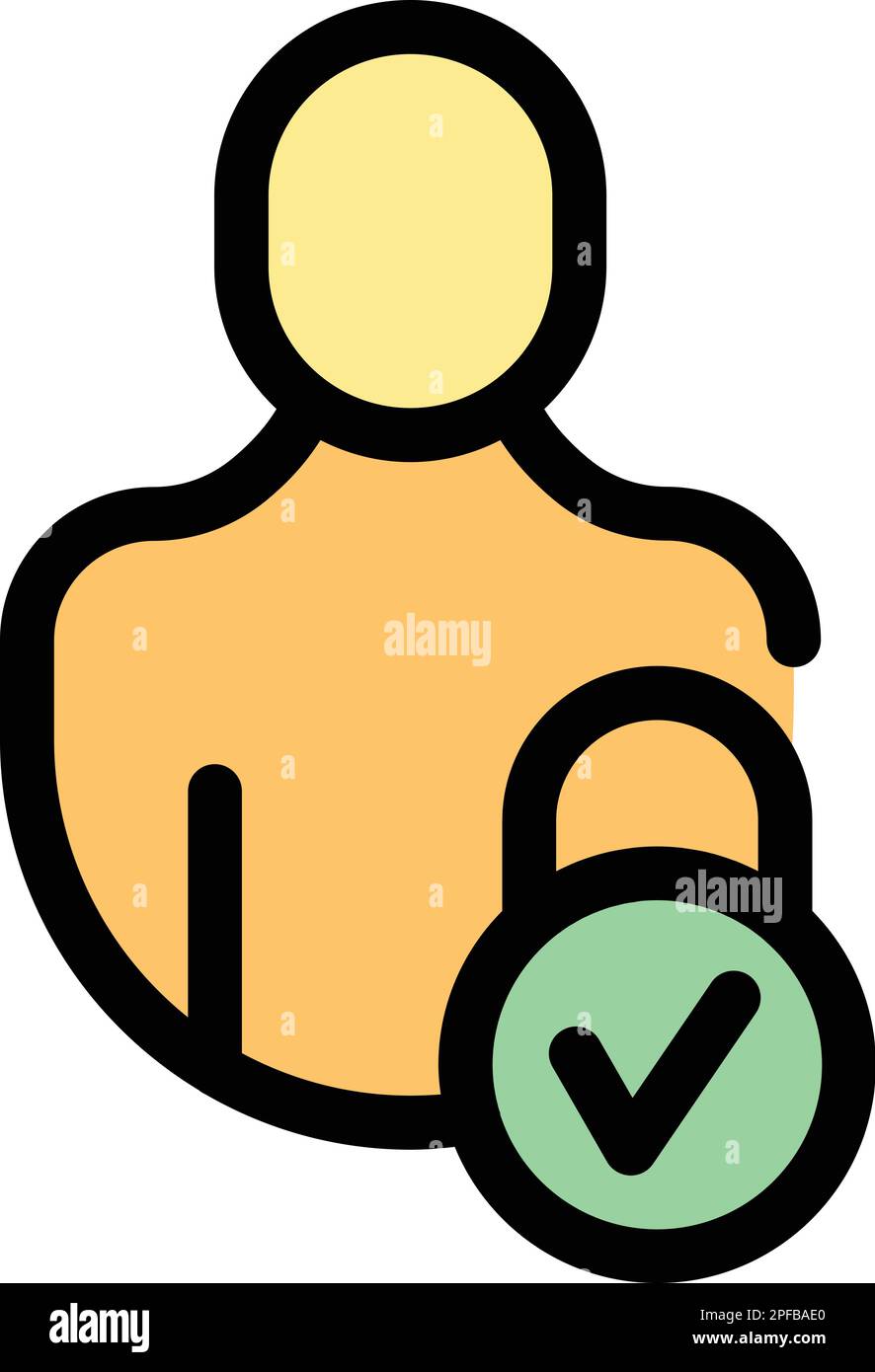 Blocked user icon. Outline blocked user vector icon for web design ...
