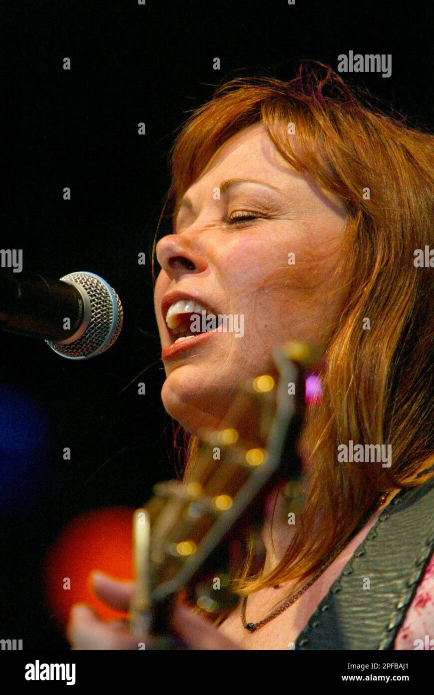 Country singer Suzy Bogguss belts a song during a free concert Friday ...