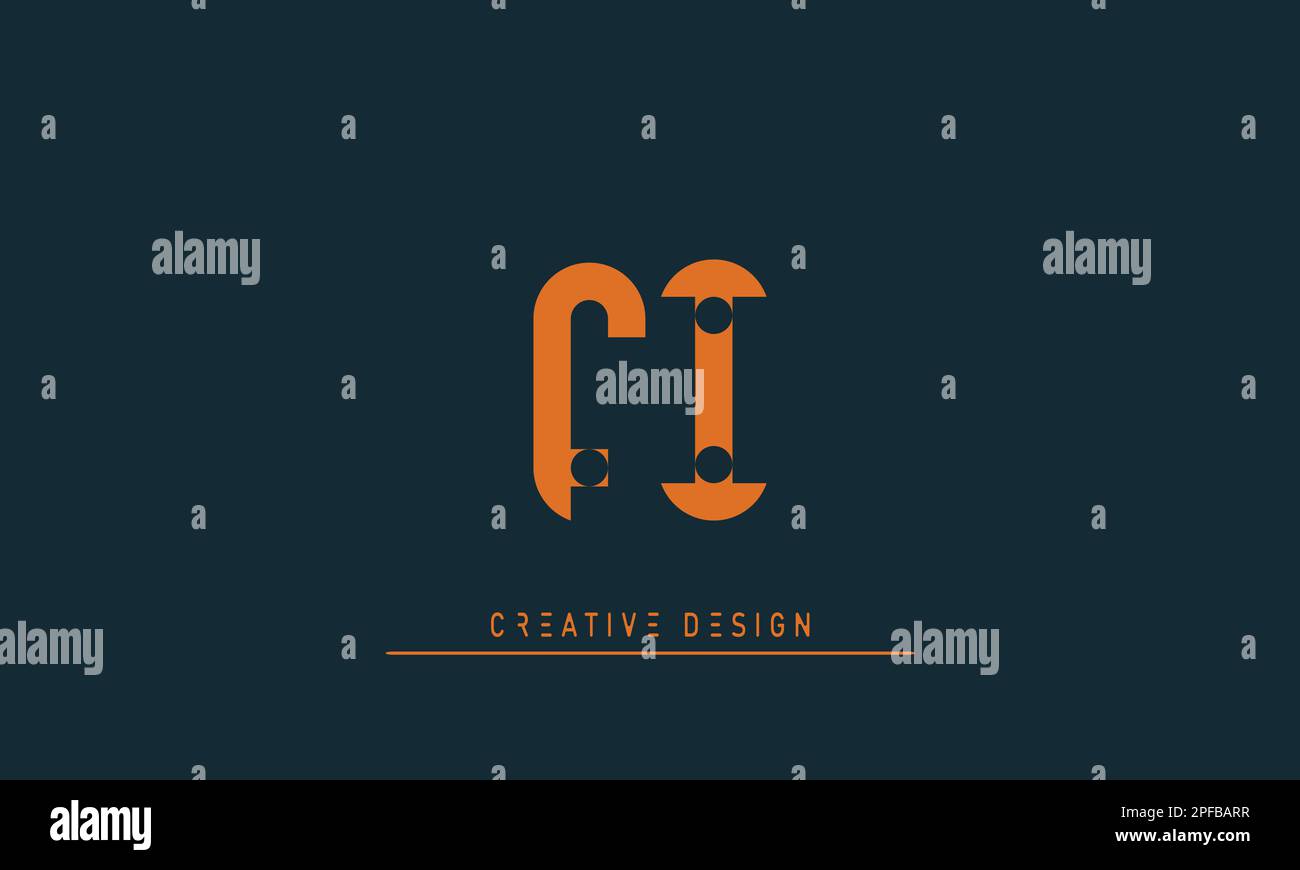 Alphabet letters Initials Monogram logo FI , IF Stock Vector Image ...