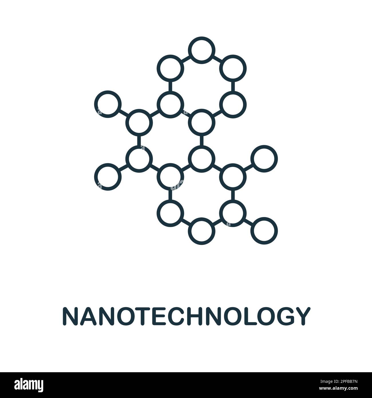 Nanotachnology outline icon. Simple element from healthcare innovations ...