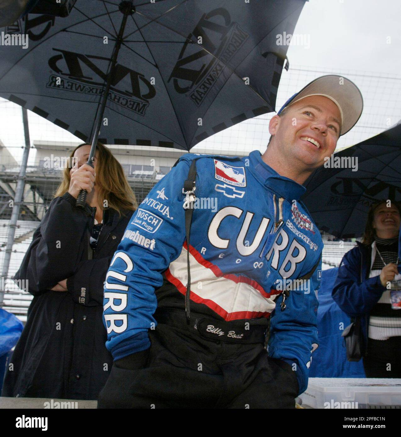 **ADVANCE FOR WEEKEND OF MAY 25-26 ** Billy Boat smiles as rain falls ...