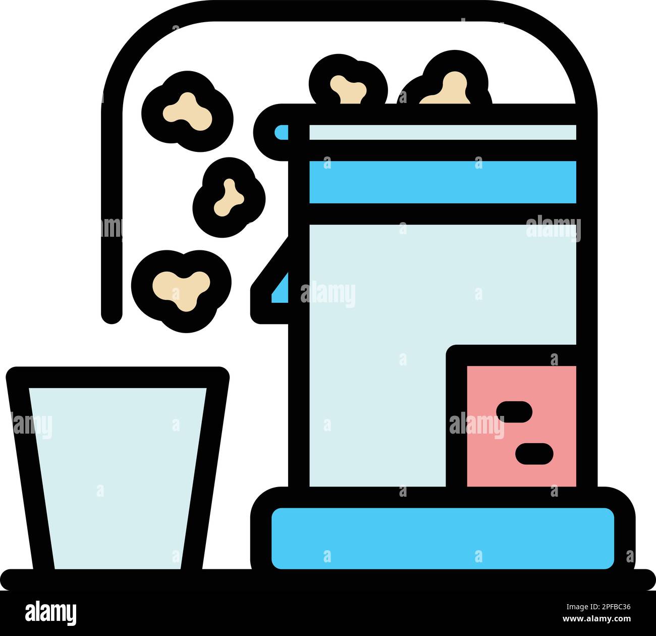 Cinema Popcorn Machine Icon Outline Cinema Popcorn Machine Vector Icon For Web Design Isolated