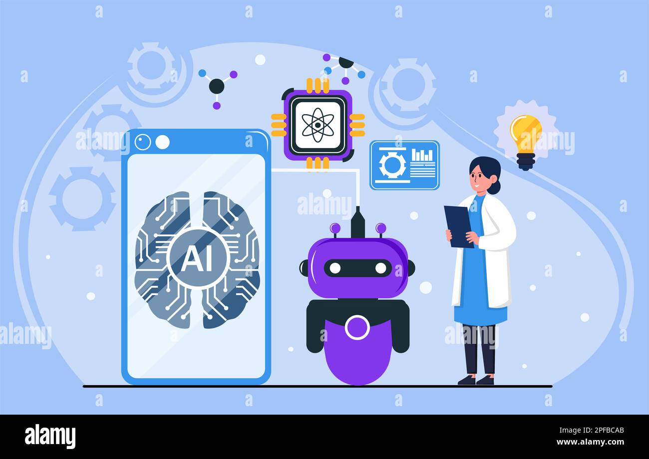 Artificial intelligence design vector. AI technology and cyber ...