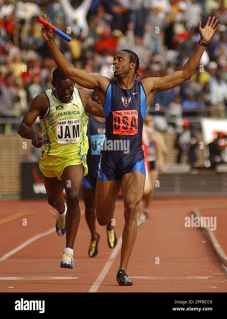 Angelo Taylor of the USA Red team finishes first in the Olympic ...