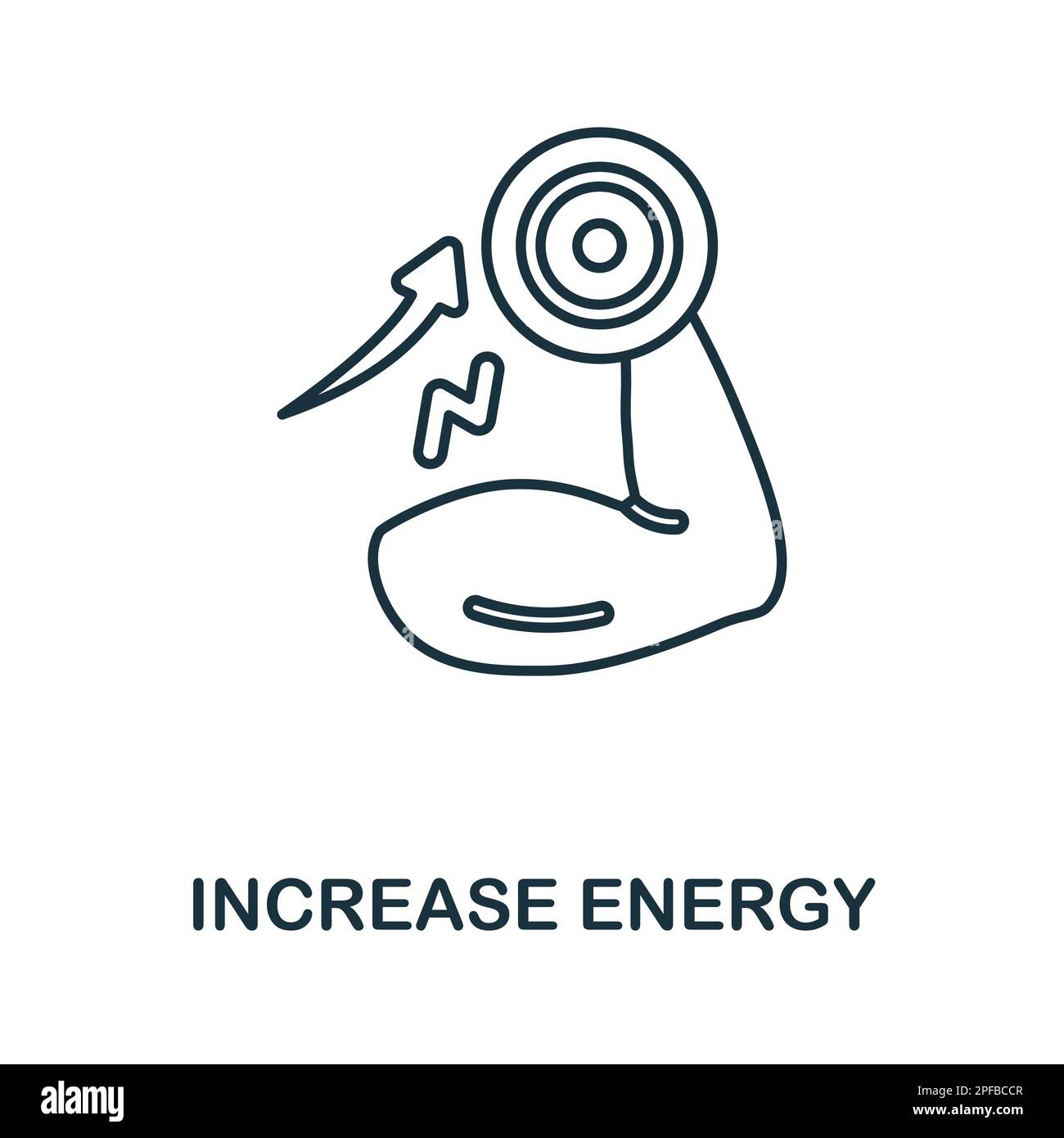 Increase Energy line icon. Monochrome simple Increase Energy outline ...