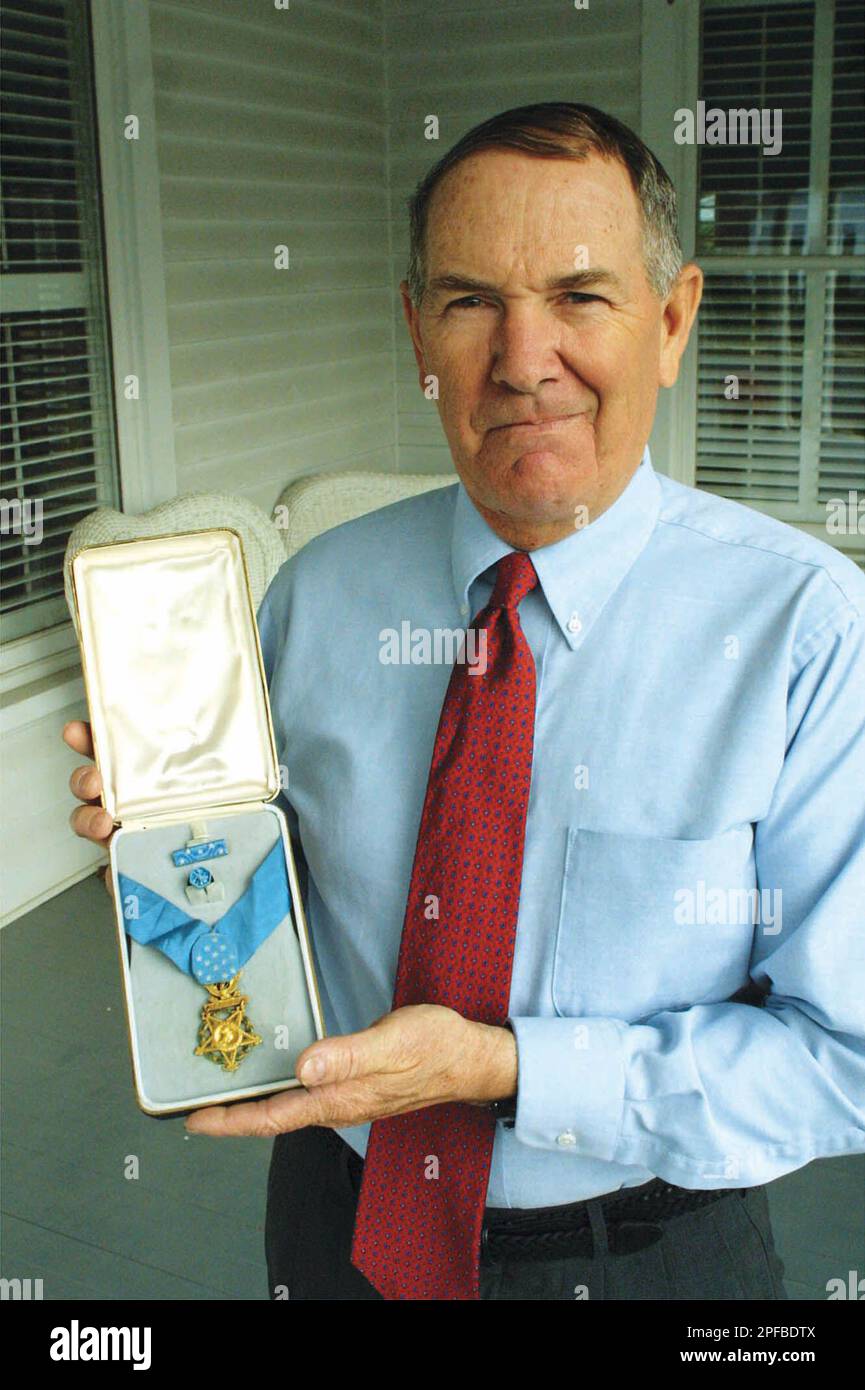 Joe Marm displays his Congressional Medal of Honor Wednesday, Feb. 26 ...