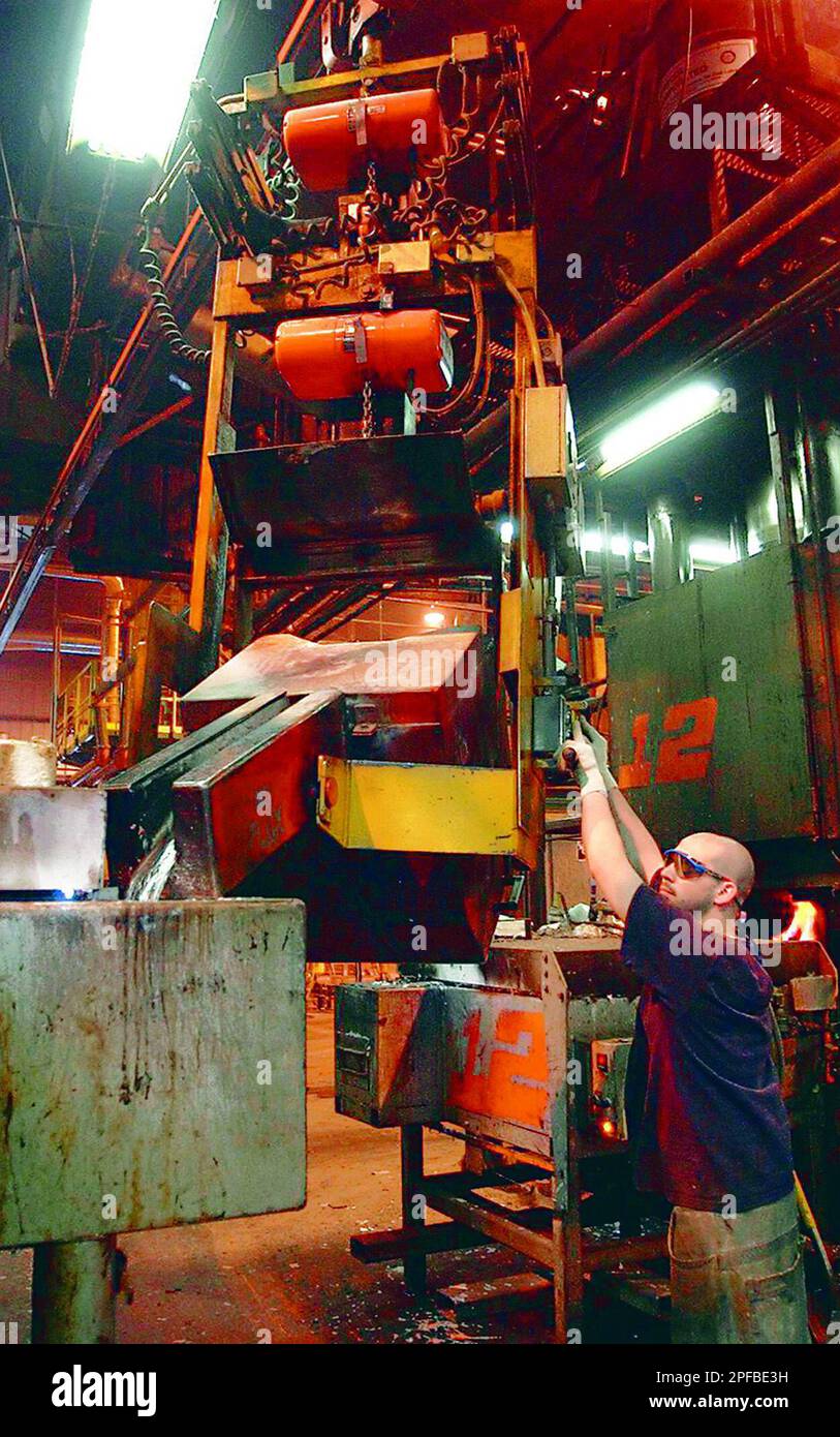 ADVANCE FOR THE WEEKEND OF FEBRUARY 23-24--Jacob Morris uses a furnace ...