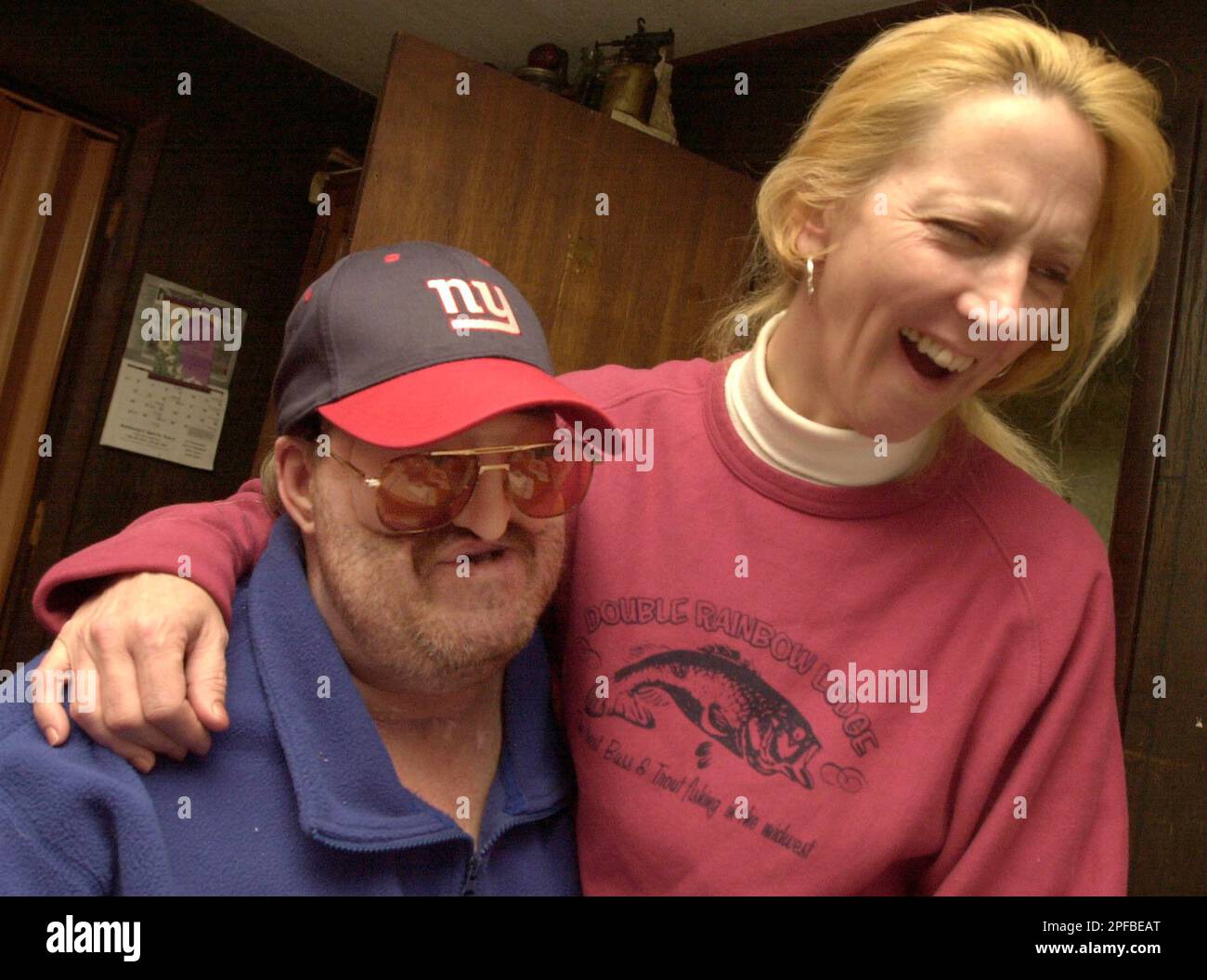 Mark and Nancy Tatum share a laugh on Feb. 5, 2002, at their home in ...