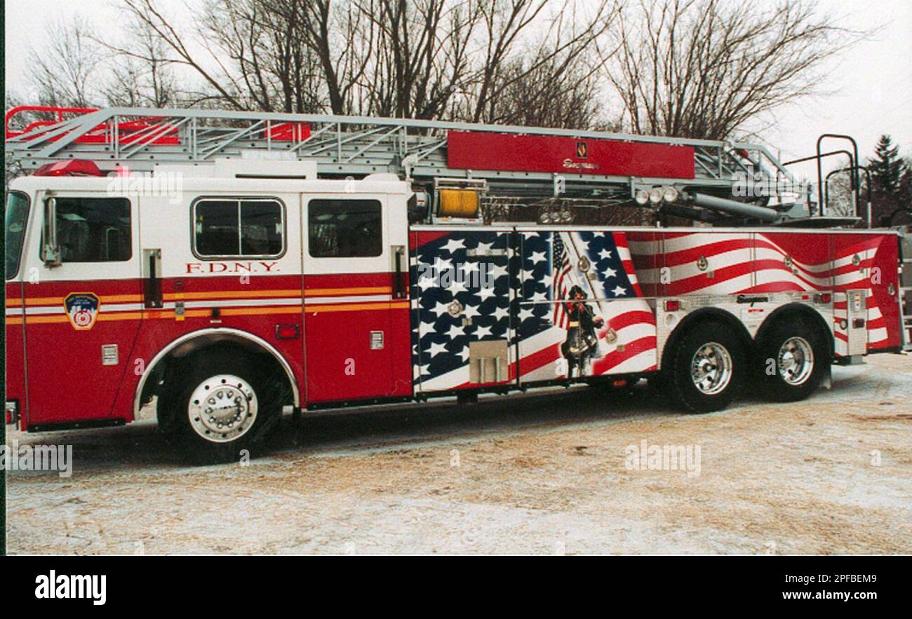 Fire Truck Mural Fire Truck Nursery Wall Art Print | Boys Bedroom Wall