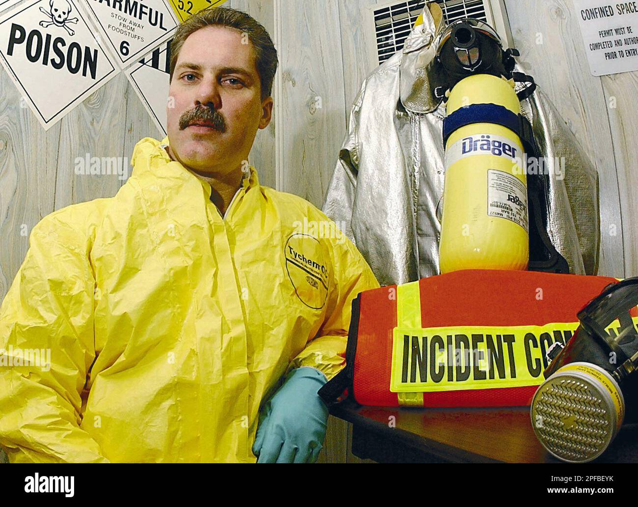 Scott Magness, owner of Southwest Safety Specialists, sits in his ...