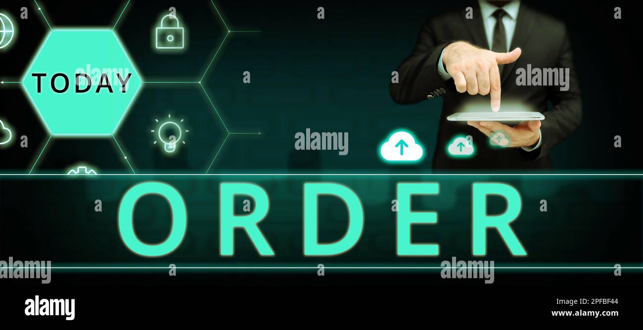 Text showing inspiration Order. Business concept arrangement of people ...