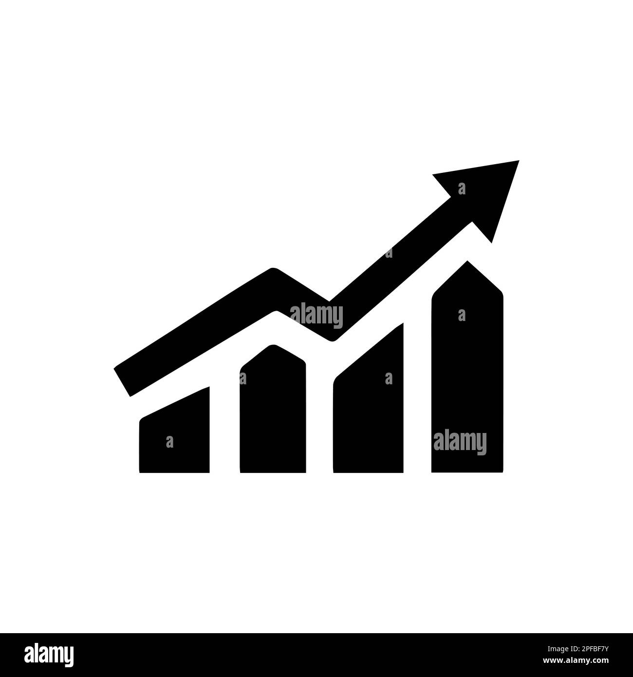 Bar graphic icon black. Perfect Black pictogram illustration. Business ...