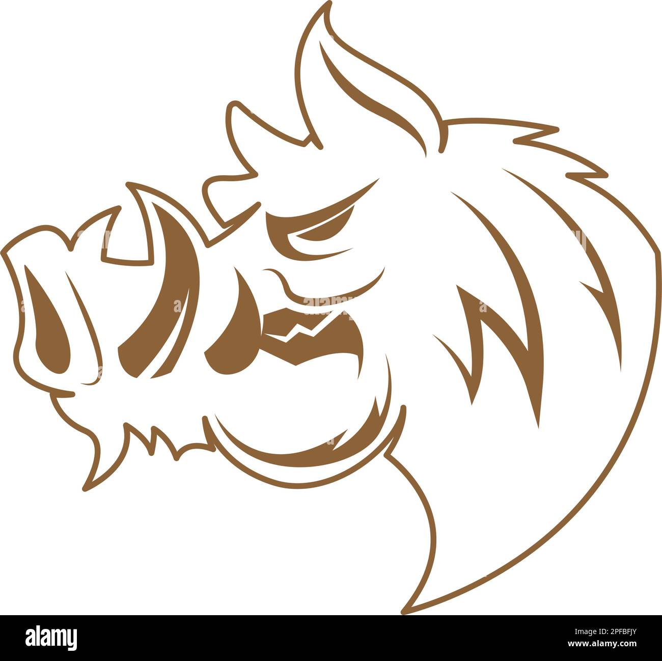 Wild Boar logo icon design illustration Stock Vector Image & Art - Alamy