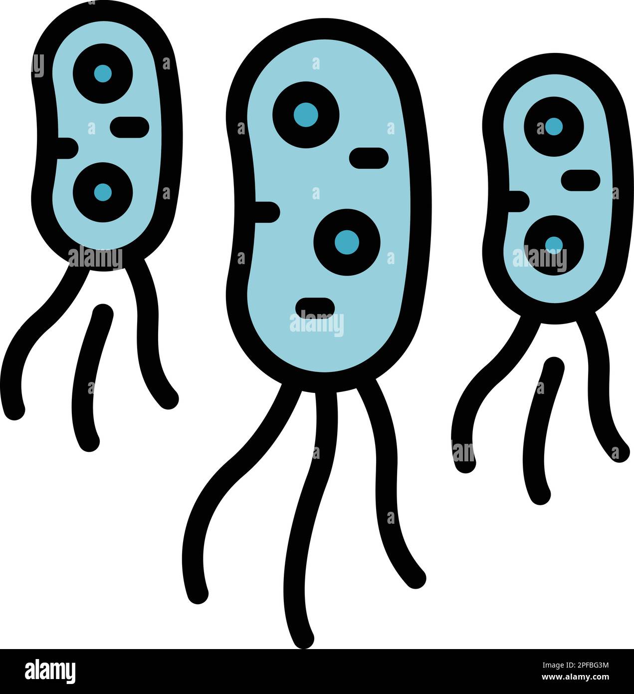 Body bacteria icon. Outline body bacteria vector icon for web design ...