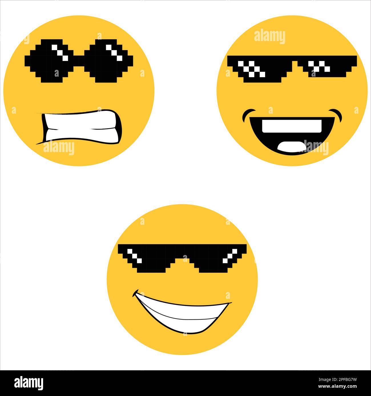 Thug life emoji Stock Vector Images - Alamy
