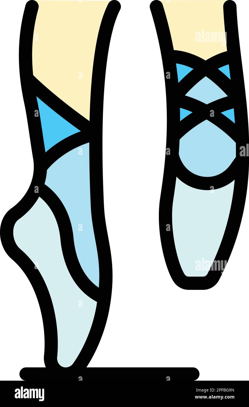 Pointe shoes icon. Outline pointe shoes vector icon for web design ...