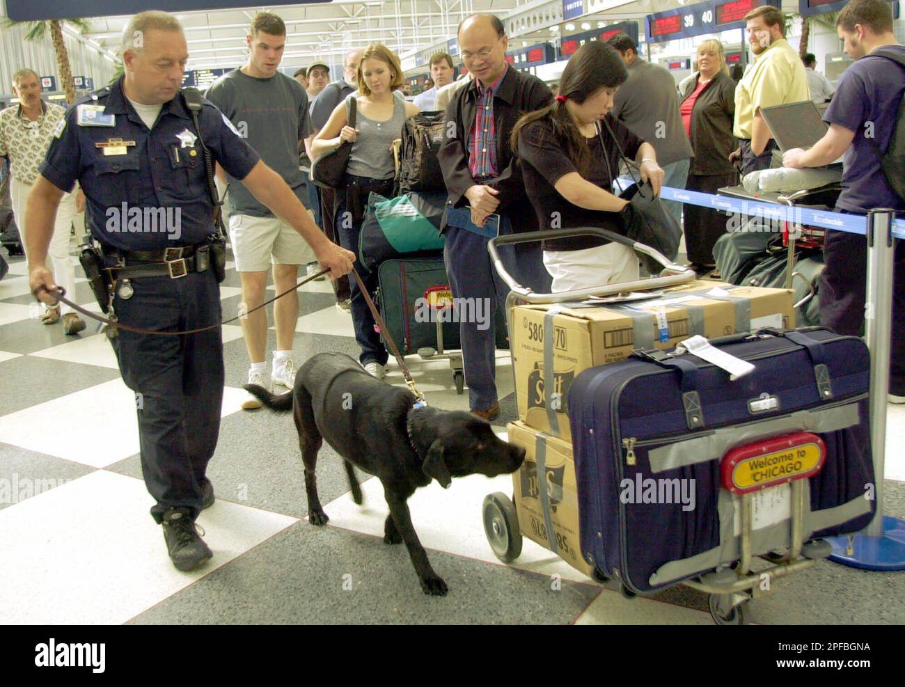 Chicago police officer George Geyer and his dog Maude patrol the ticket ...