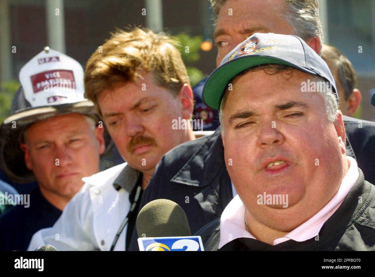 Kevin Gallagher, right, president of the Uniformed Firefighters ...