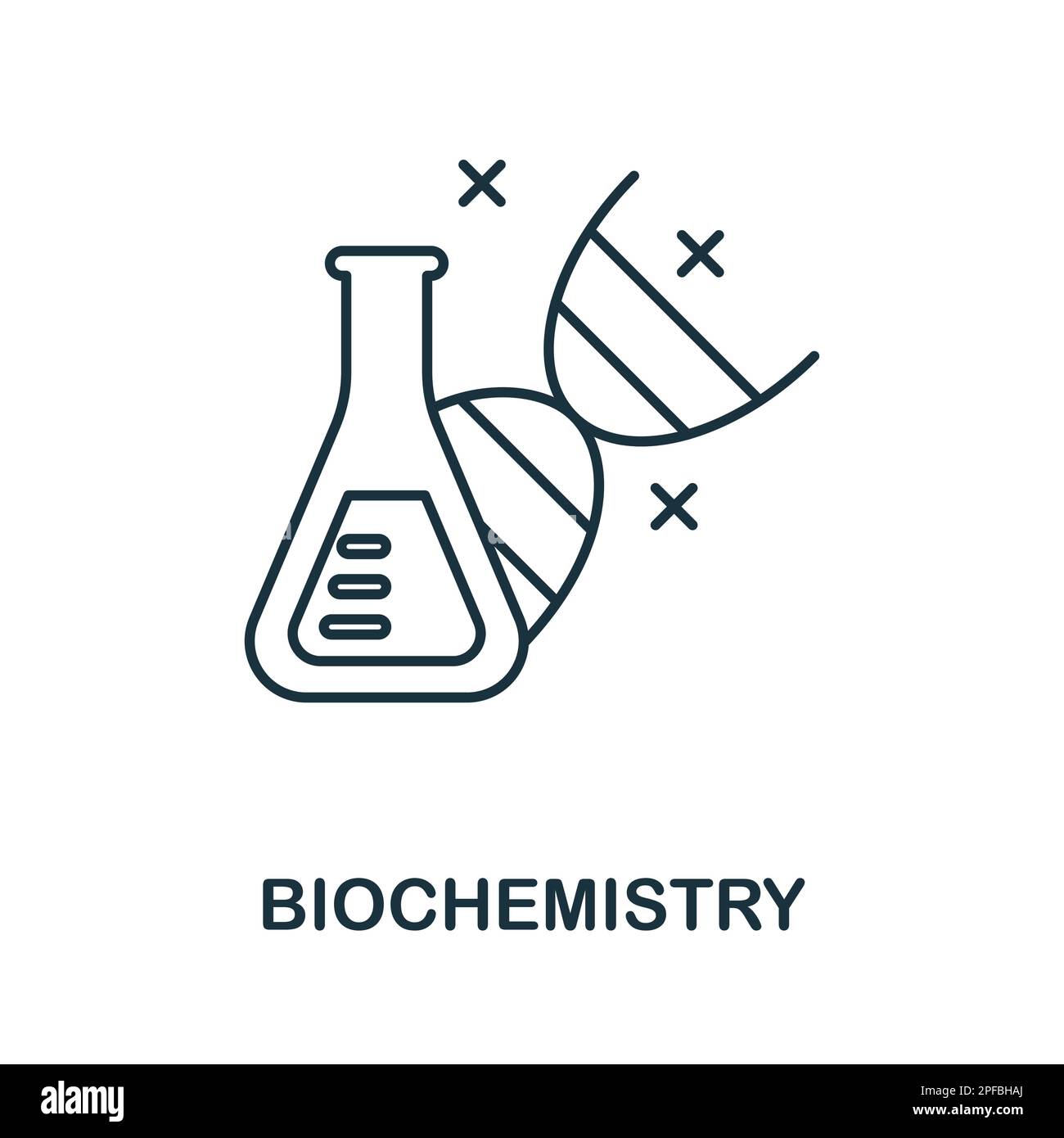 Biochemistry line icon. Simple element from healthcare collection ...