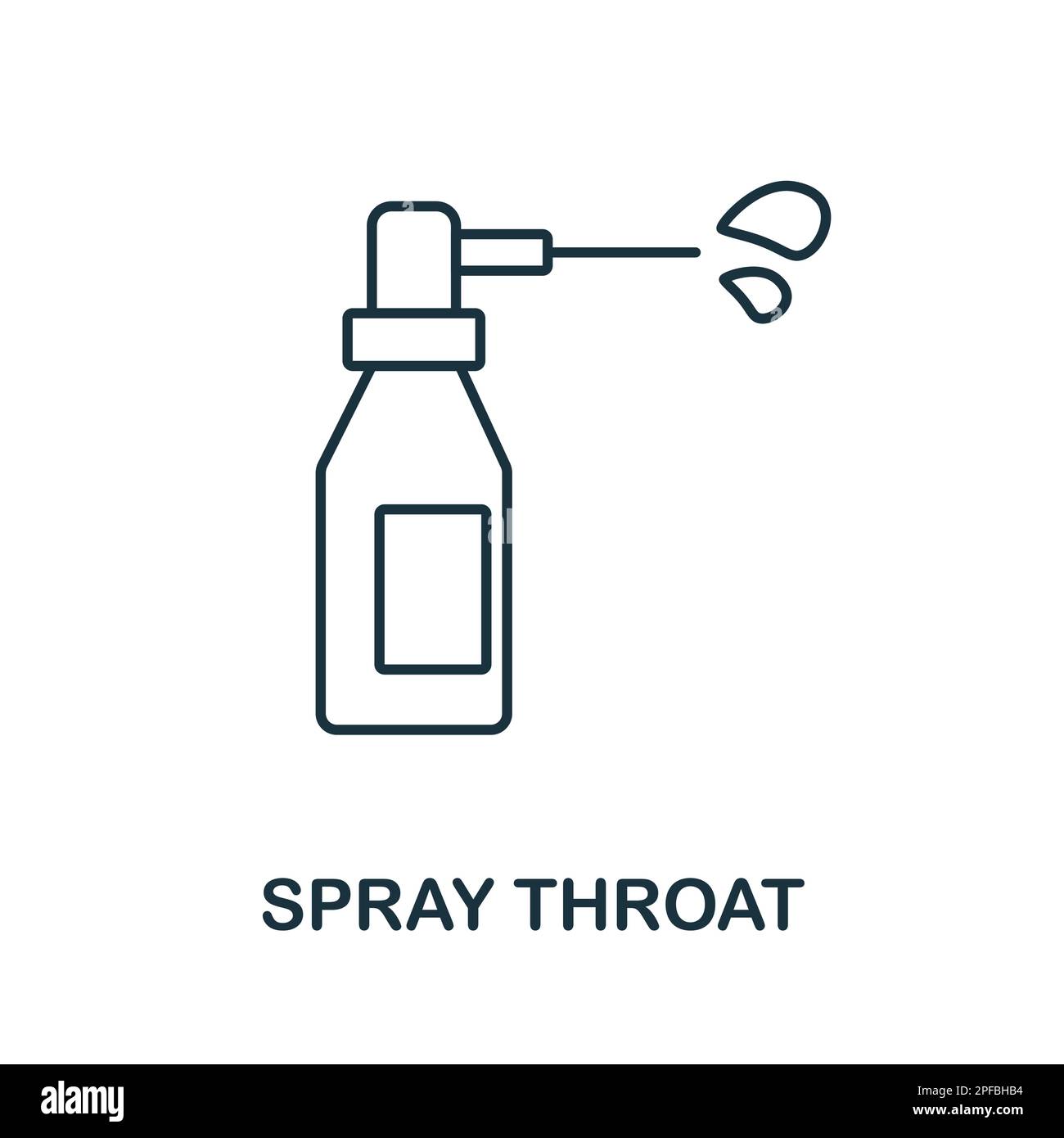 Spray Throat line icon. Simple element from healthcare collection ... Spray Throat line icon. Simple element from healthcare collection ...