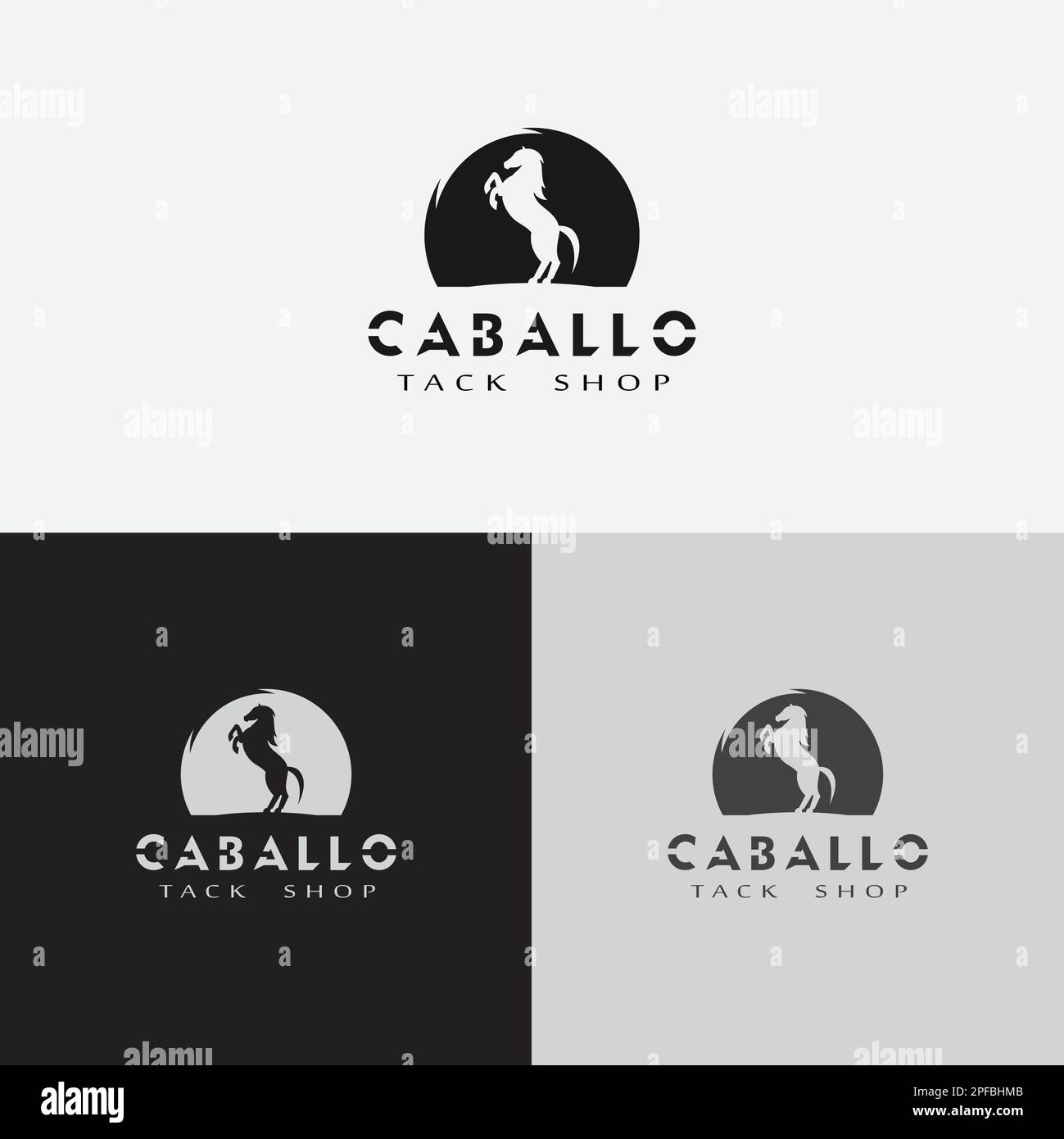 Caballo horse logo tack shop logo Stock Vector Image & Art - Alamy