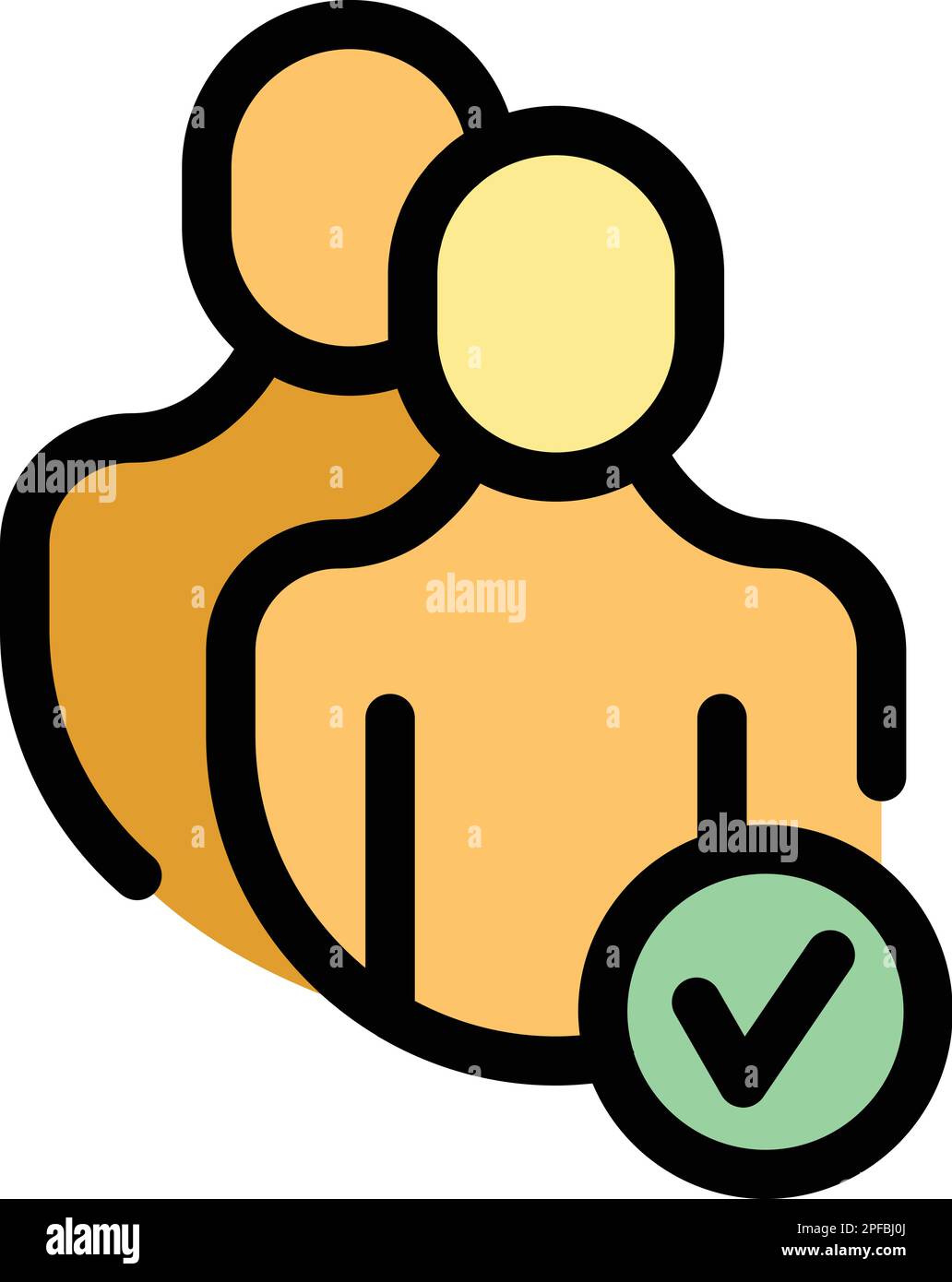 Users info icon. Outline users info vector icon for web design isolated ...