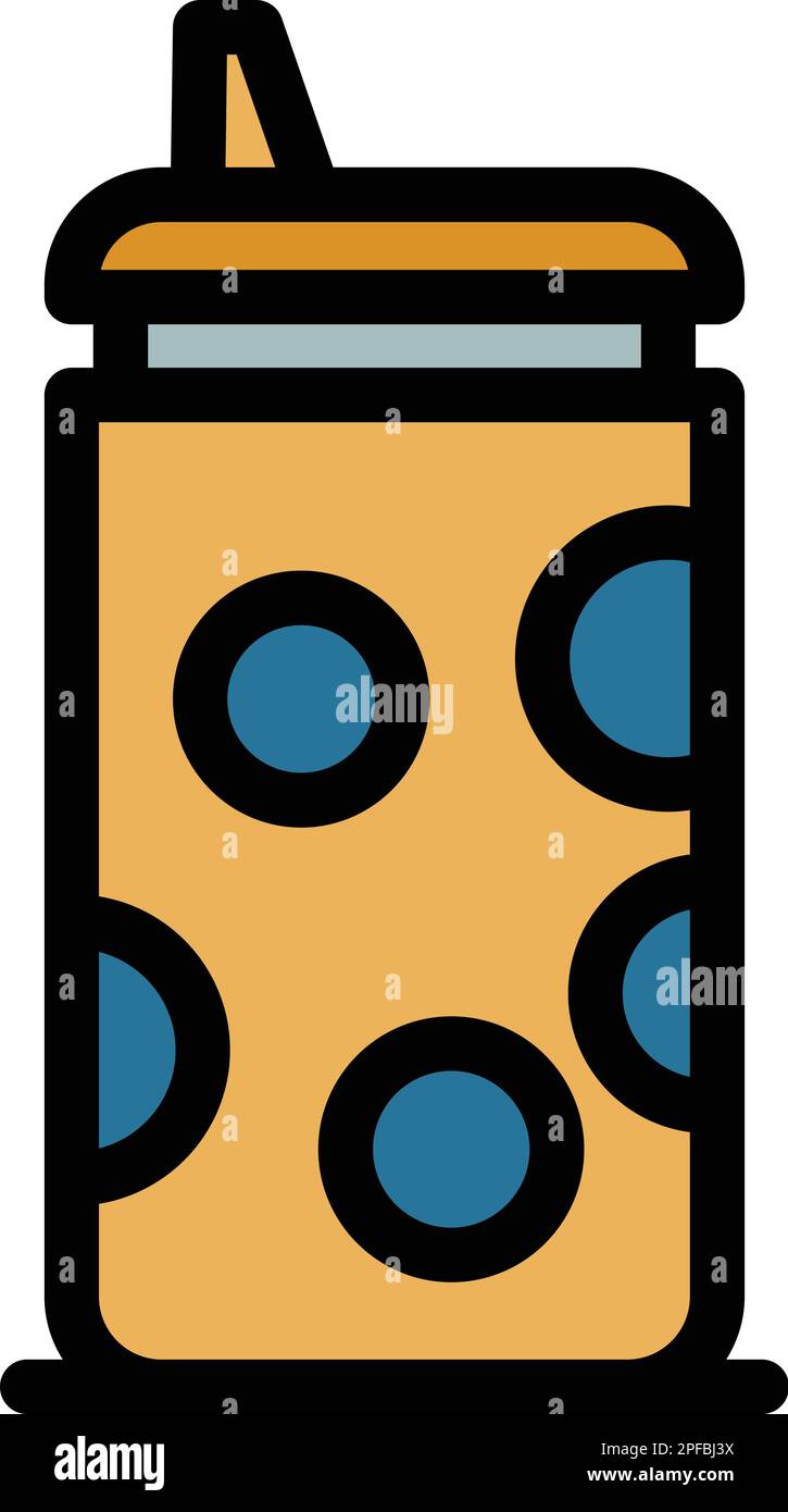 Heat thermo mug icon. Outline heat thermo mug vector icon for web ...